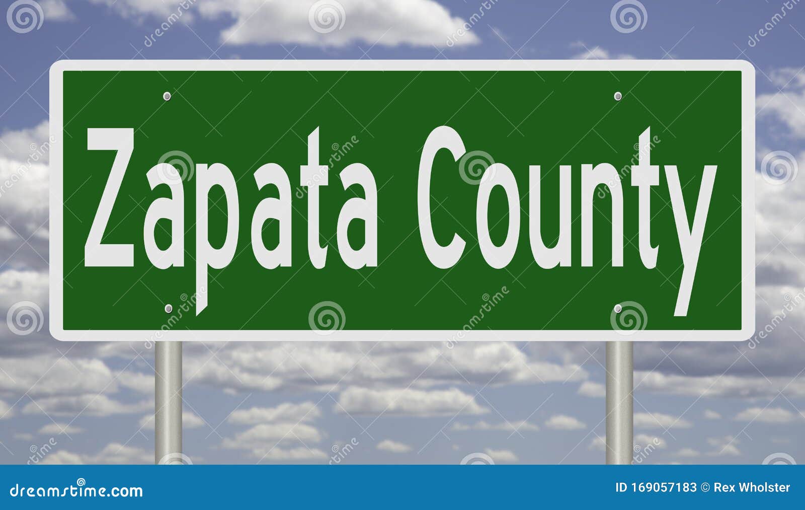 Road Sign for Zapata County Stock Illustration - Illustration of united ...