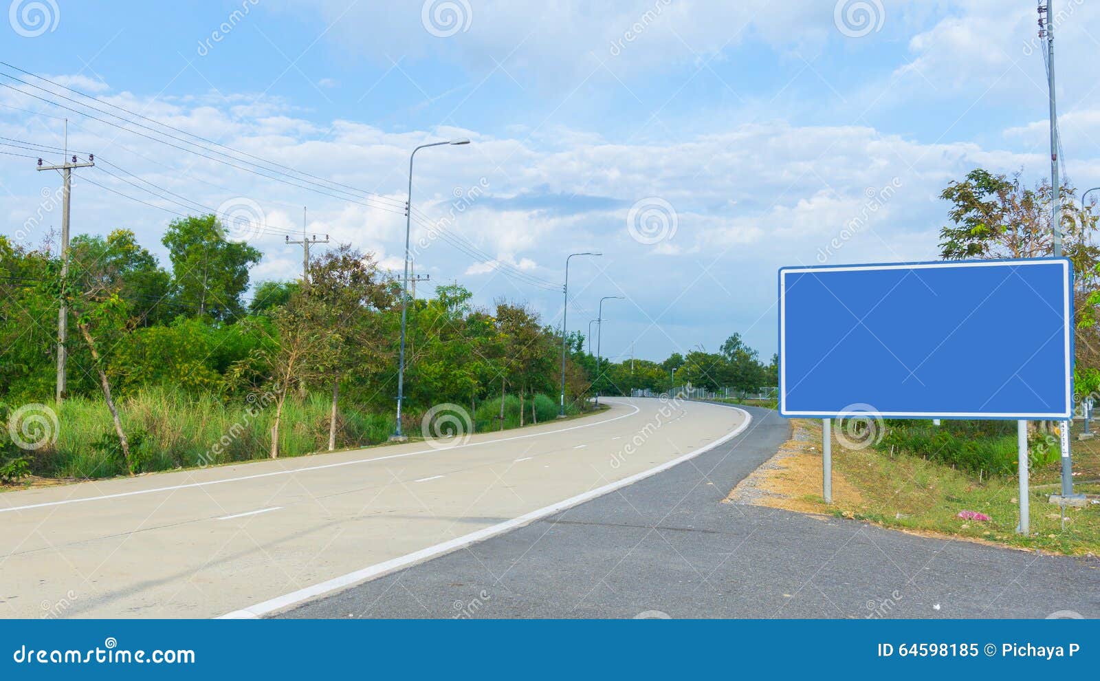 Road and signboard stock image. Image of crossroad, sign - 64598185
