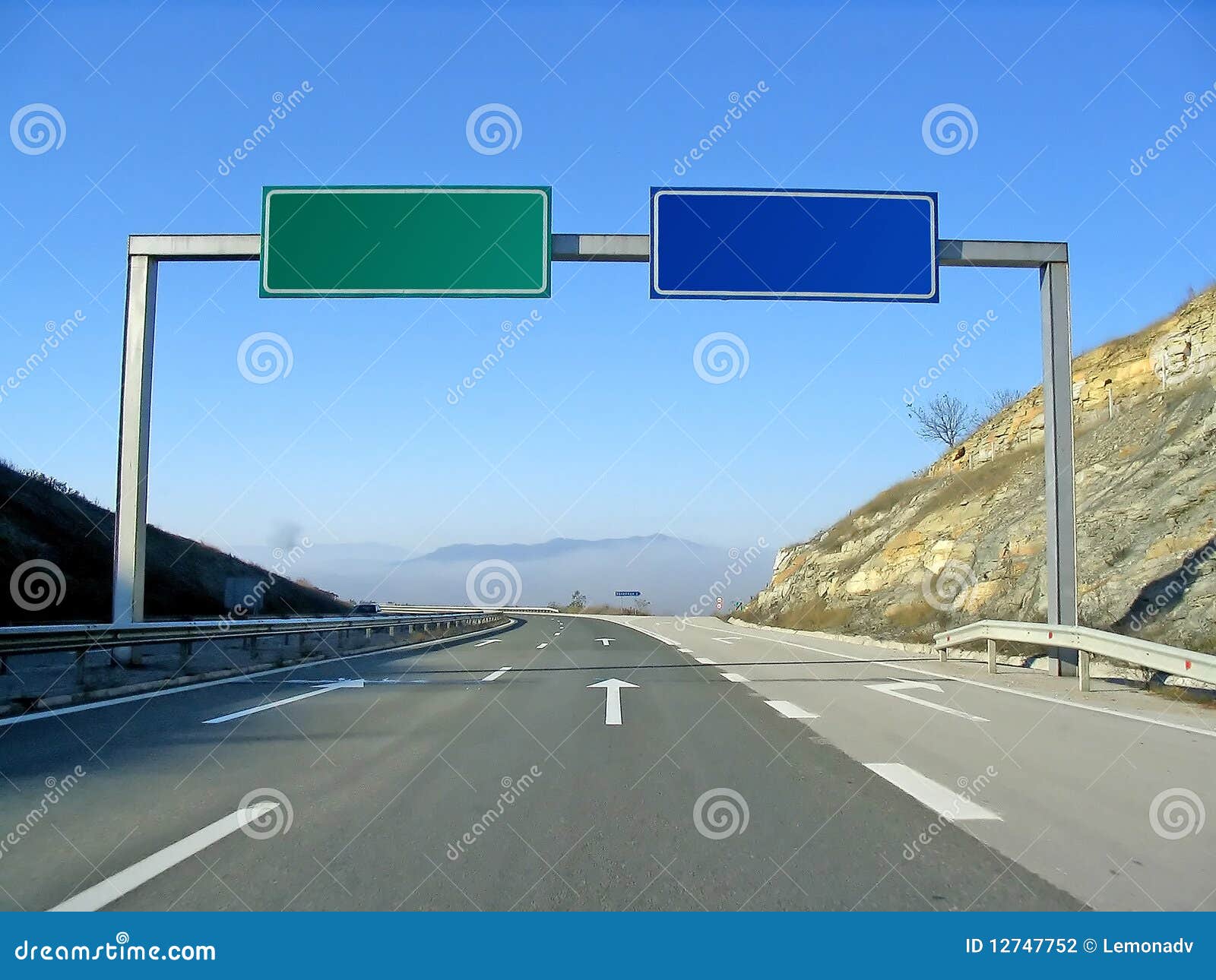 Road with signs stock photo. Image of road, highway, signs - 12747752