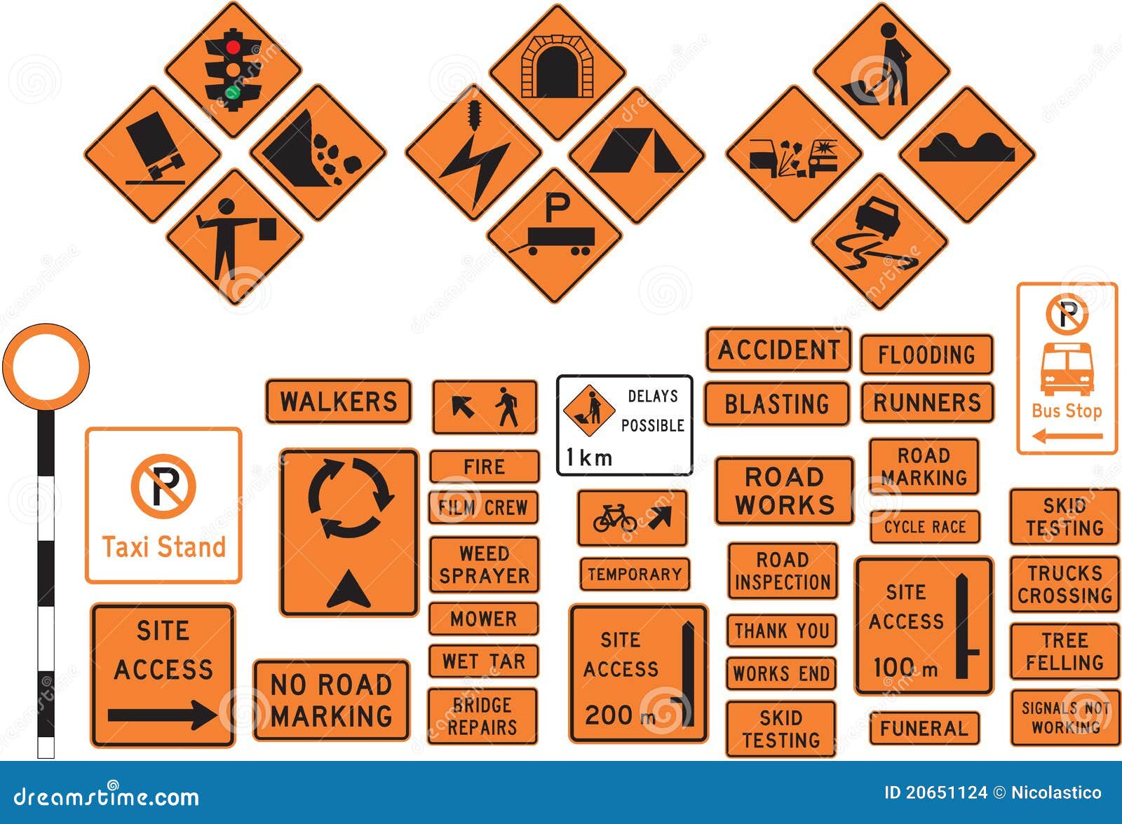 Road signs stock illustration. Illustration of roadway - 20651124