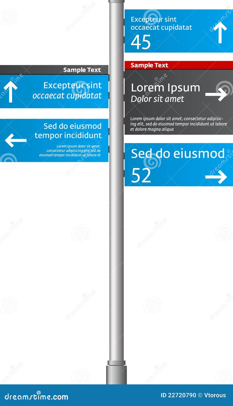 Road signs stock vector. Illustration of arrow, choice - 22720790