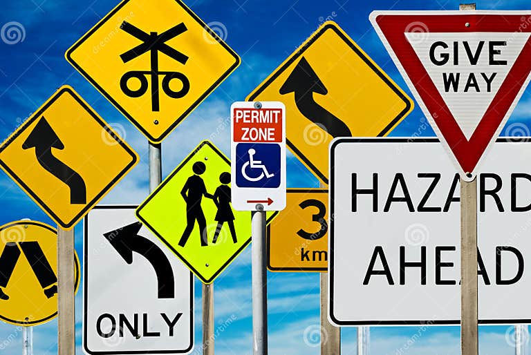 Road Signs stock photo. Image of shape, give, pole, metal - 9069672