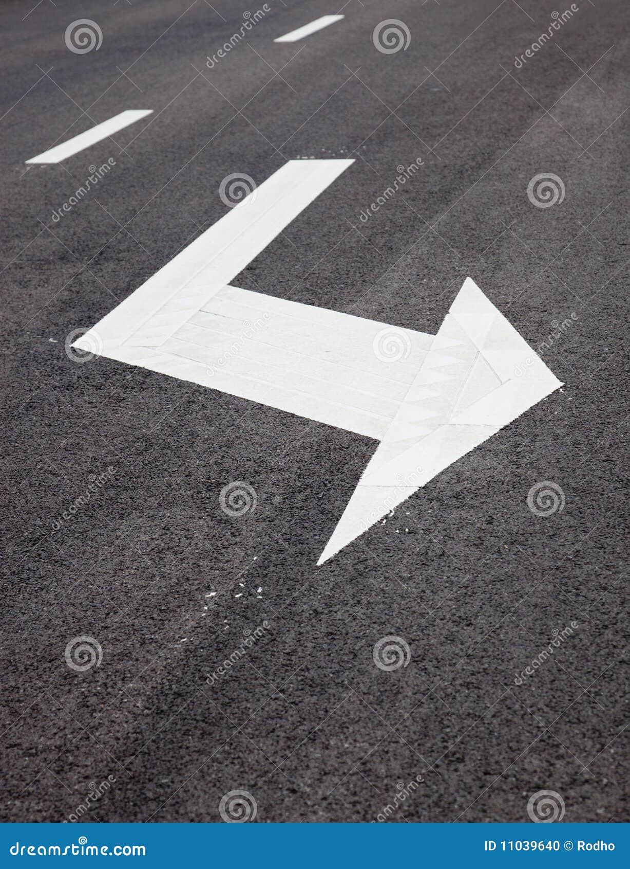 Road Signs Arrows on Asphalted Surface Stock Photo - Image of drive ...