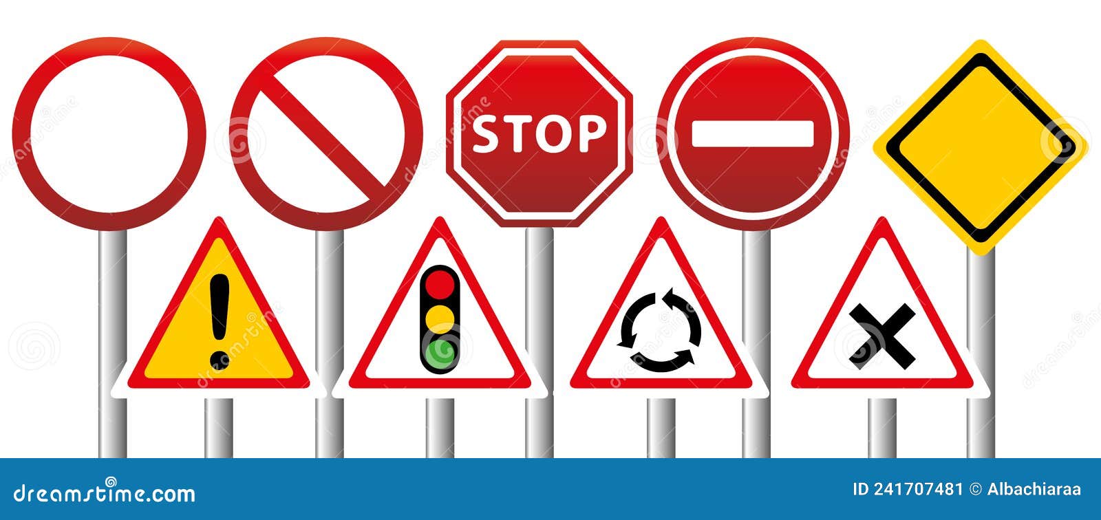 Road Signs Banner. Highway Code, Driver`s License, Driving. Vector ...