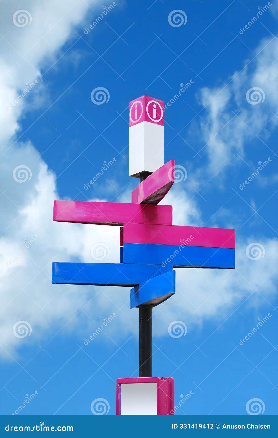 Road Signs, Billboards, Traffic Signs, No Text. Background is Sky Stock ...