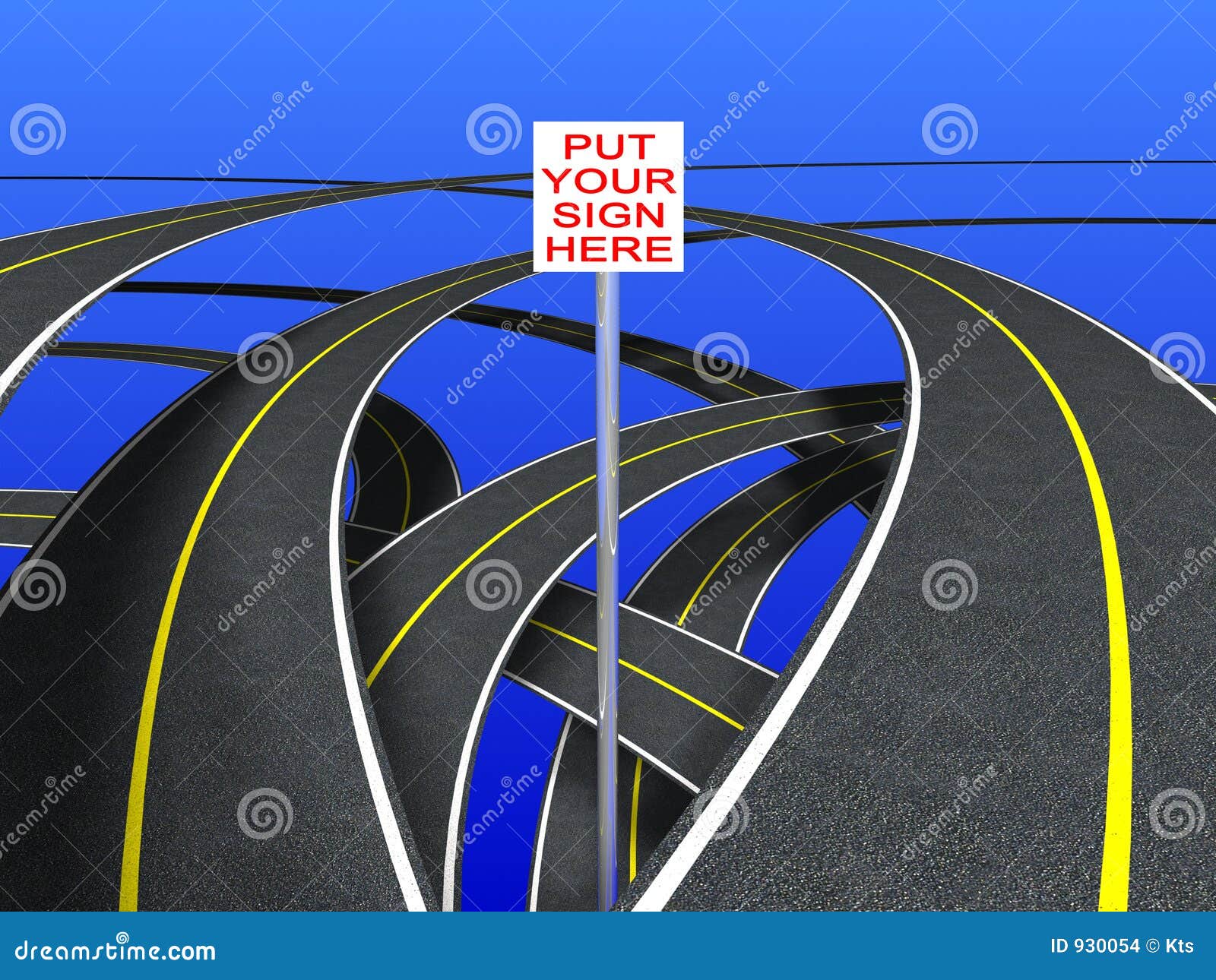 Road Signs (continuous Strip) Stock Illustration - Illustration of ...