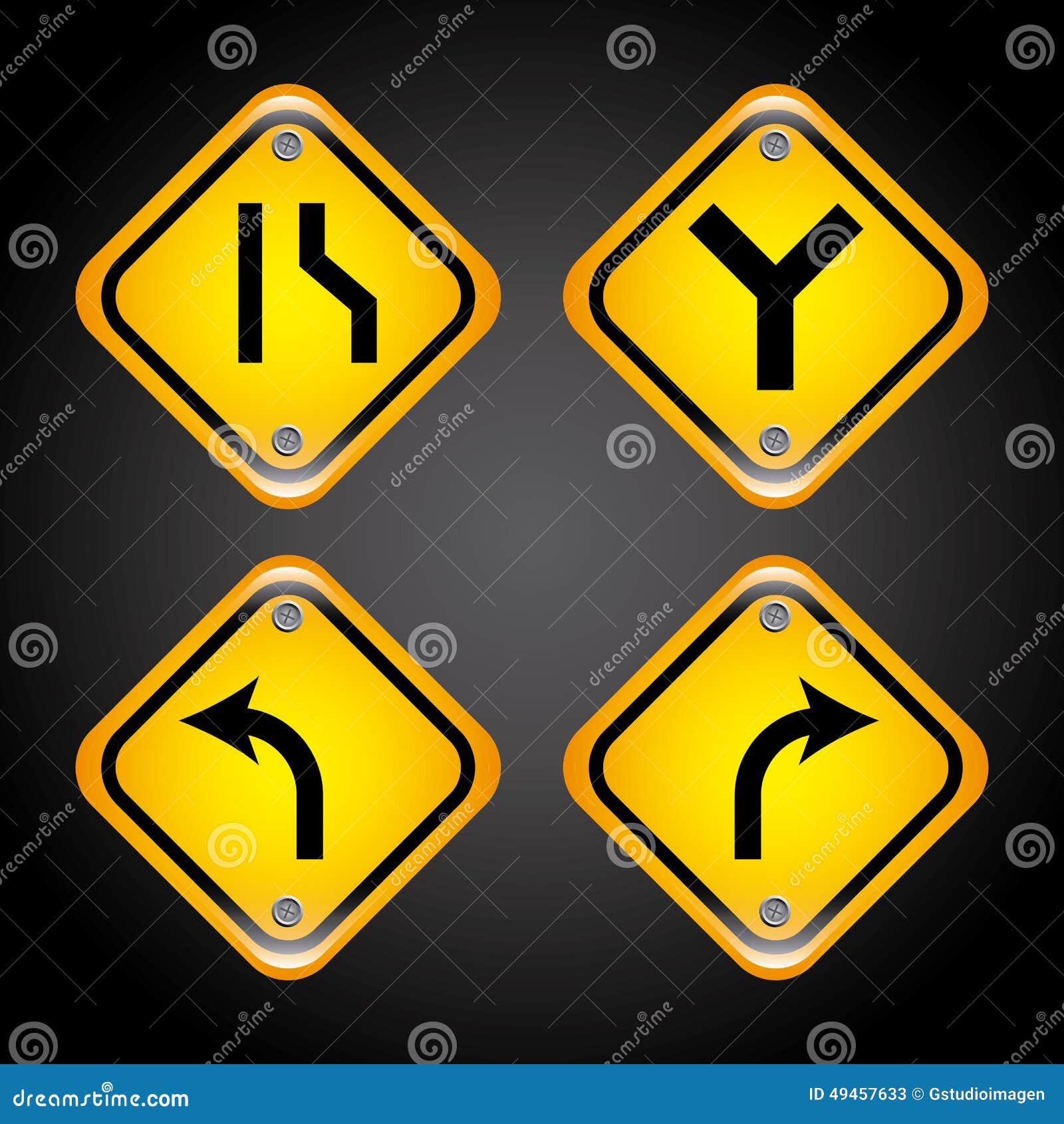 Road signs stock illustration. Illustration of ways, traffic - 49457633