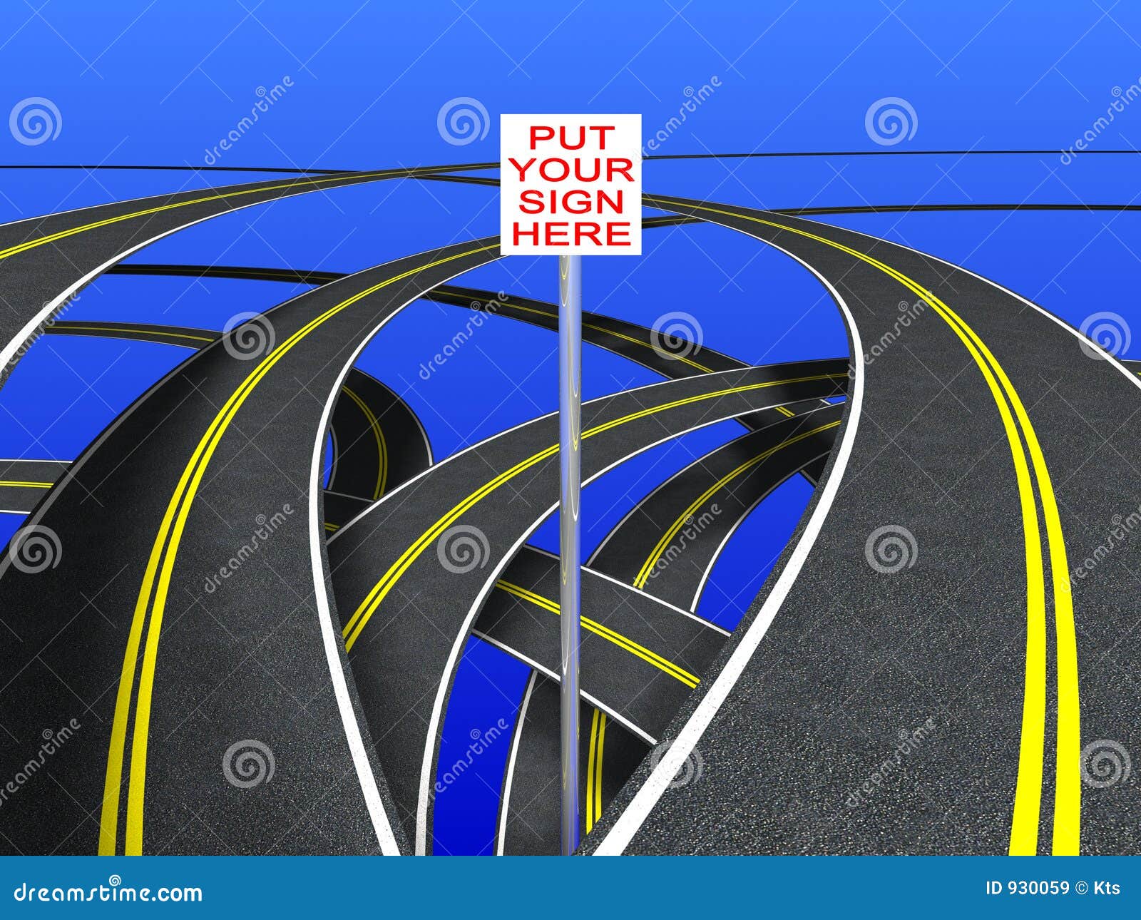 Road Signs (double strip) stock illustration. Illustration of pass - 930059