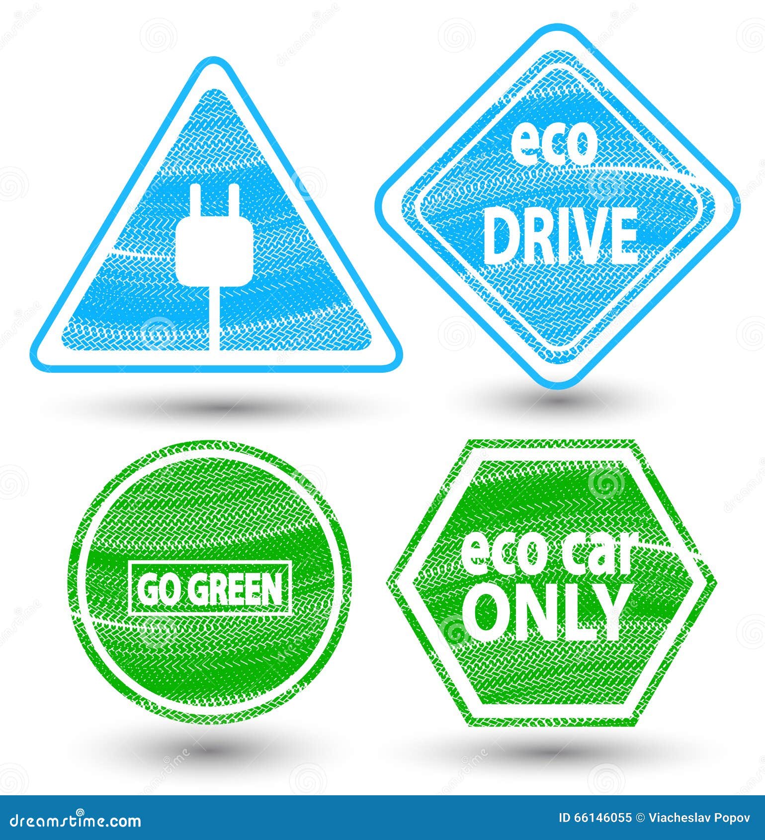 Road signs eco drive. stock vector. Illustration of environment - 66146055