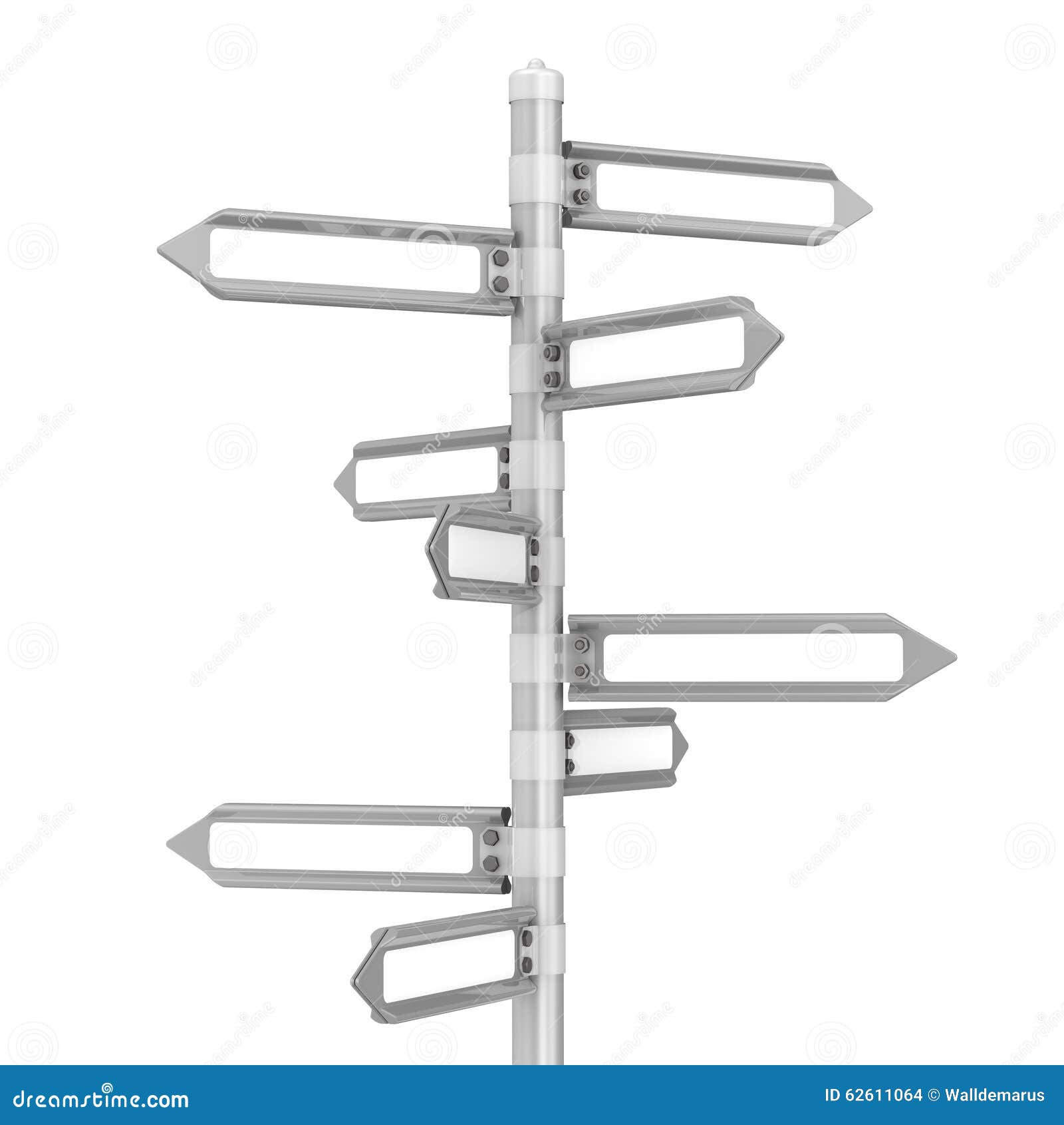 Road Signs with Empty Space for Inscriptions Stock Illustration ...