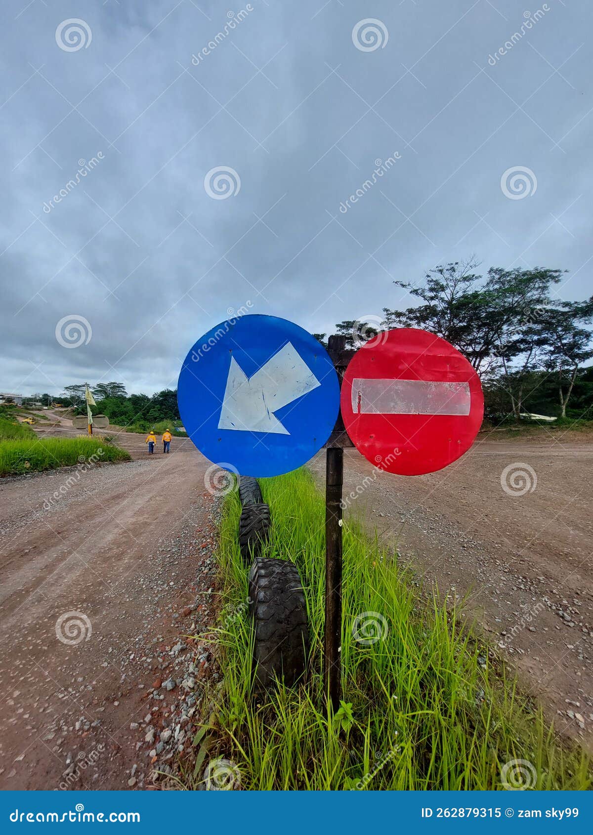 Road Signs in the Mining Industry Work Area Stock Image - Image of area ...