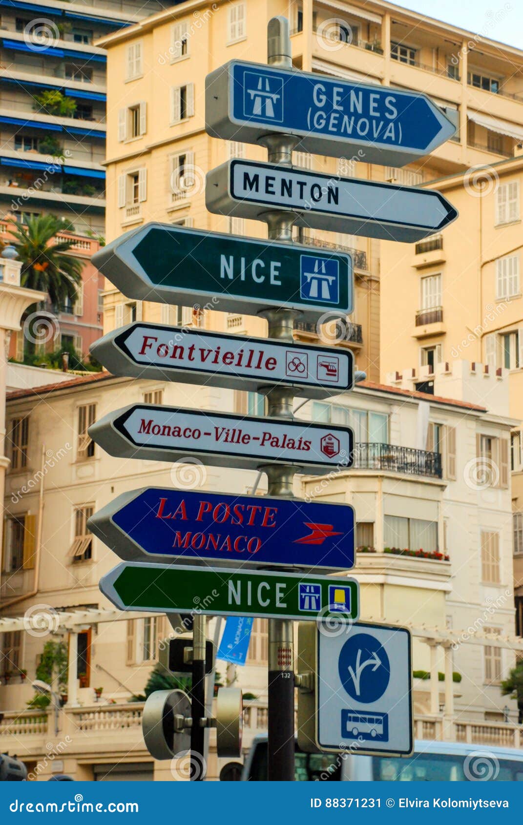 Road Signs in Monte Carlo, Monaco Stock Image - Image of road, highway ...