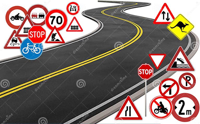 Road Signs for Multi-purpose Use. Illustration. Stock Illustration ...