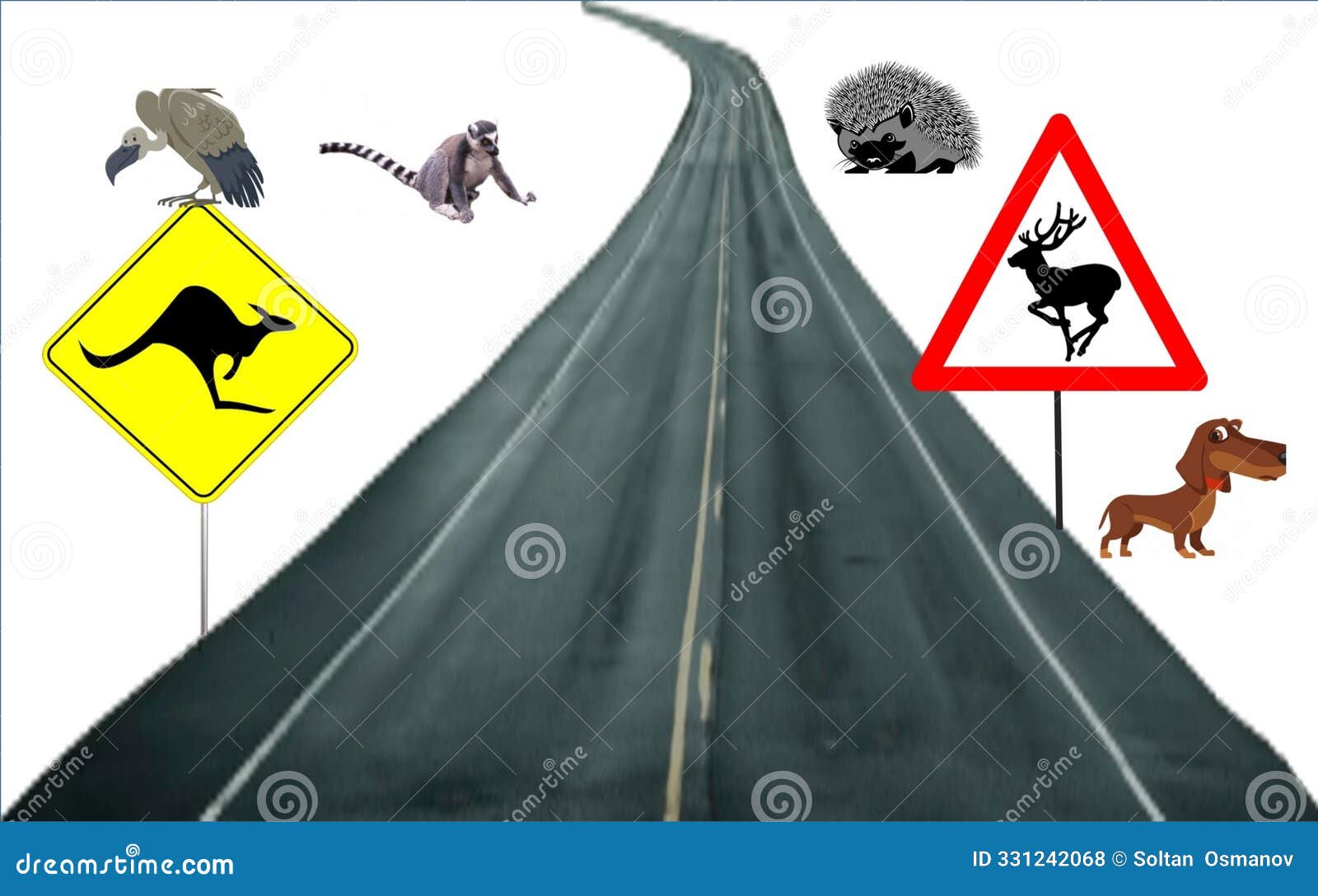 Road Signs for Multi-purpose Use. Illustration. Stock Illustration ...