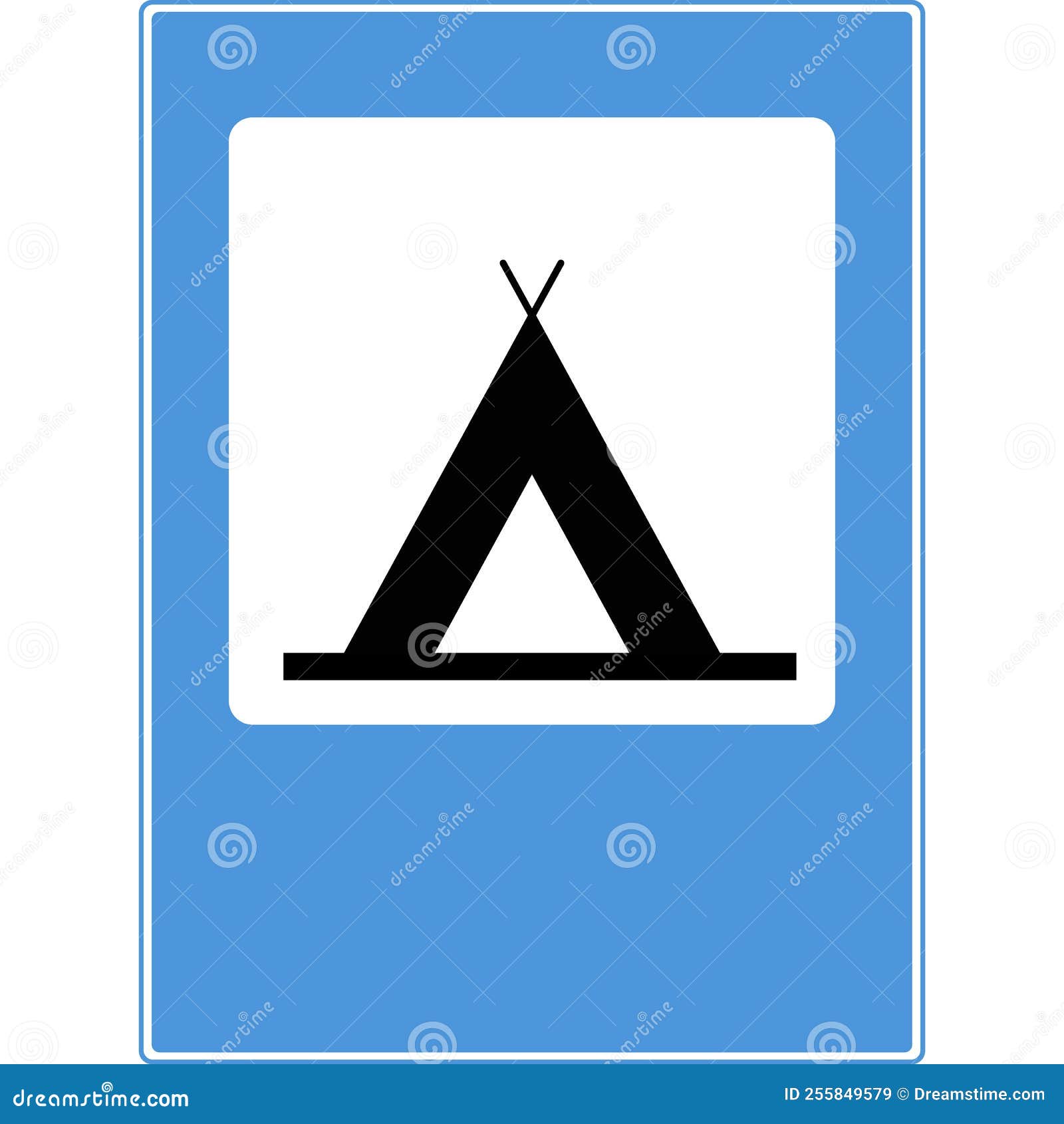 Road Signs of the Service. Camping. Vector Image. Stock Vector ...