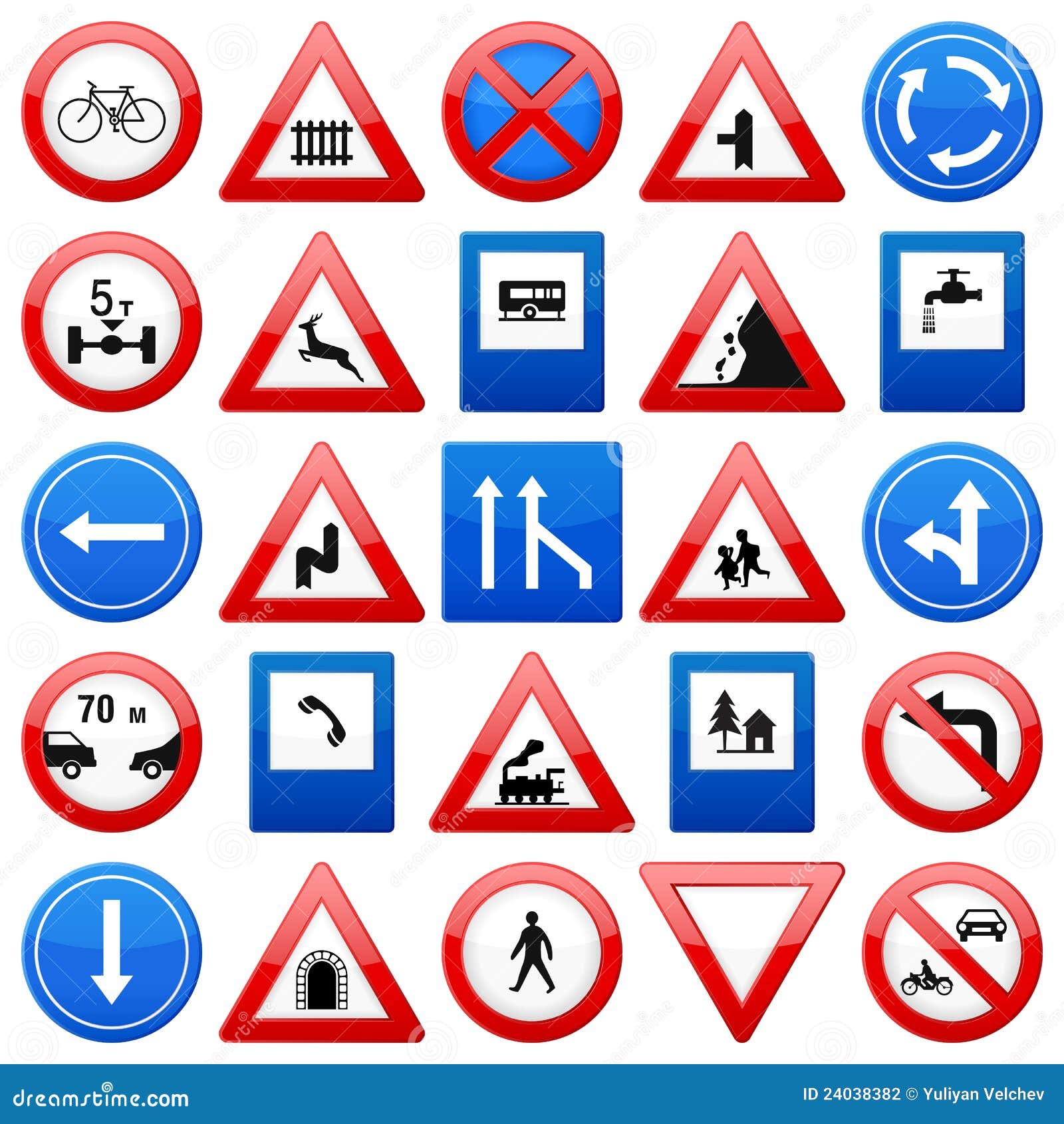 Road signs set stock vector. Illustration of traffic - 24038382