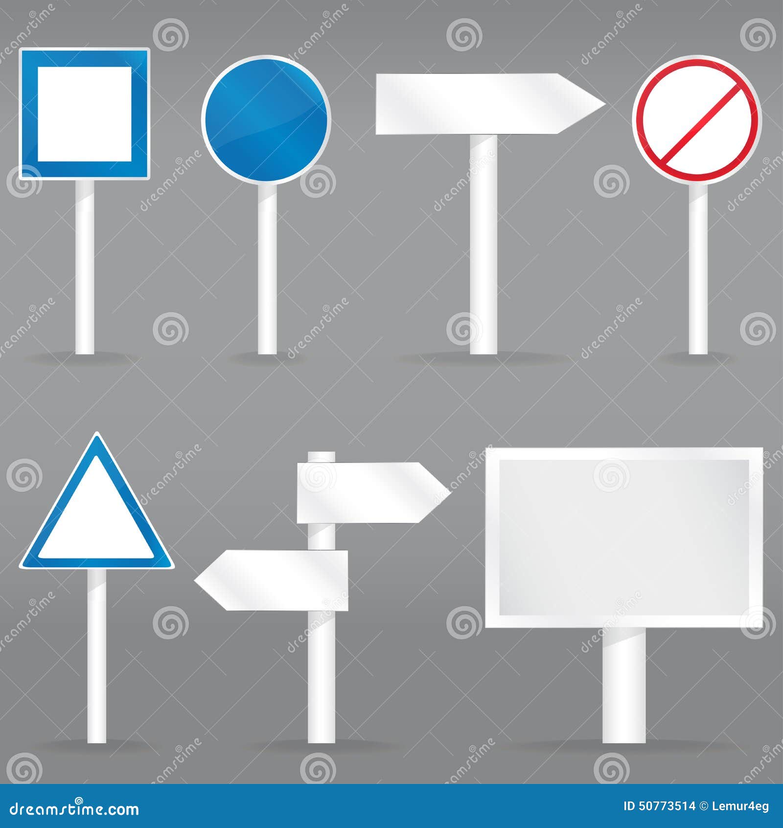 Road signs set stock vector. Illustration of forbidding - 50773514