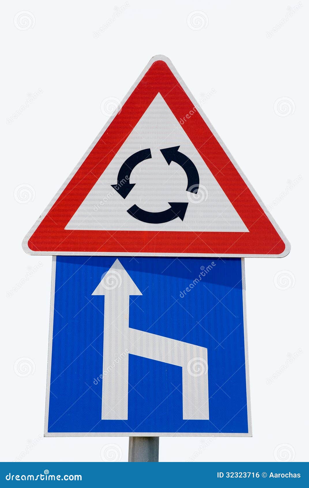 Road signs 24 stock photo. Image of blue, road, roundabout - 32323716