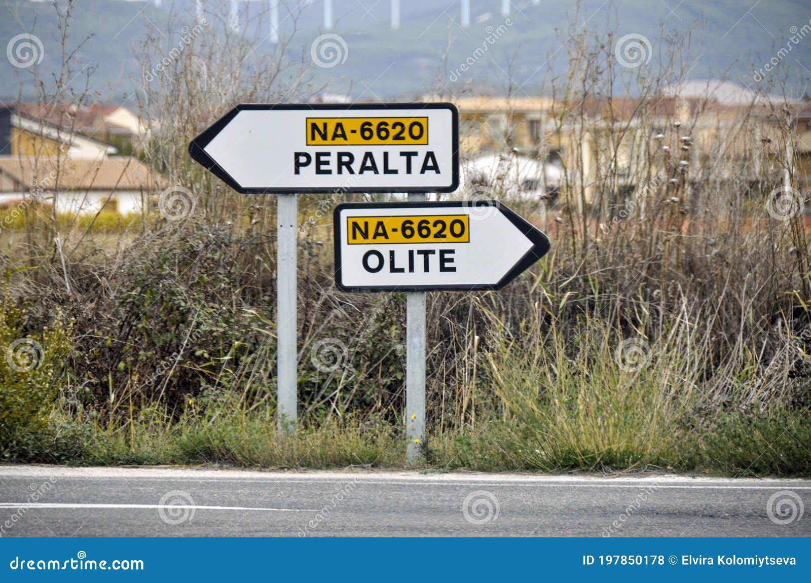 Road Signs on the Spanish Road Stock Photo - Image of guide, highway ...