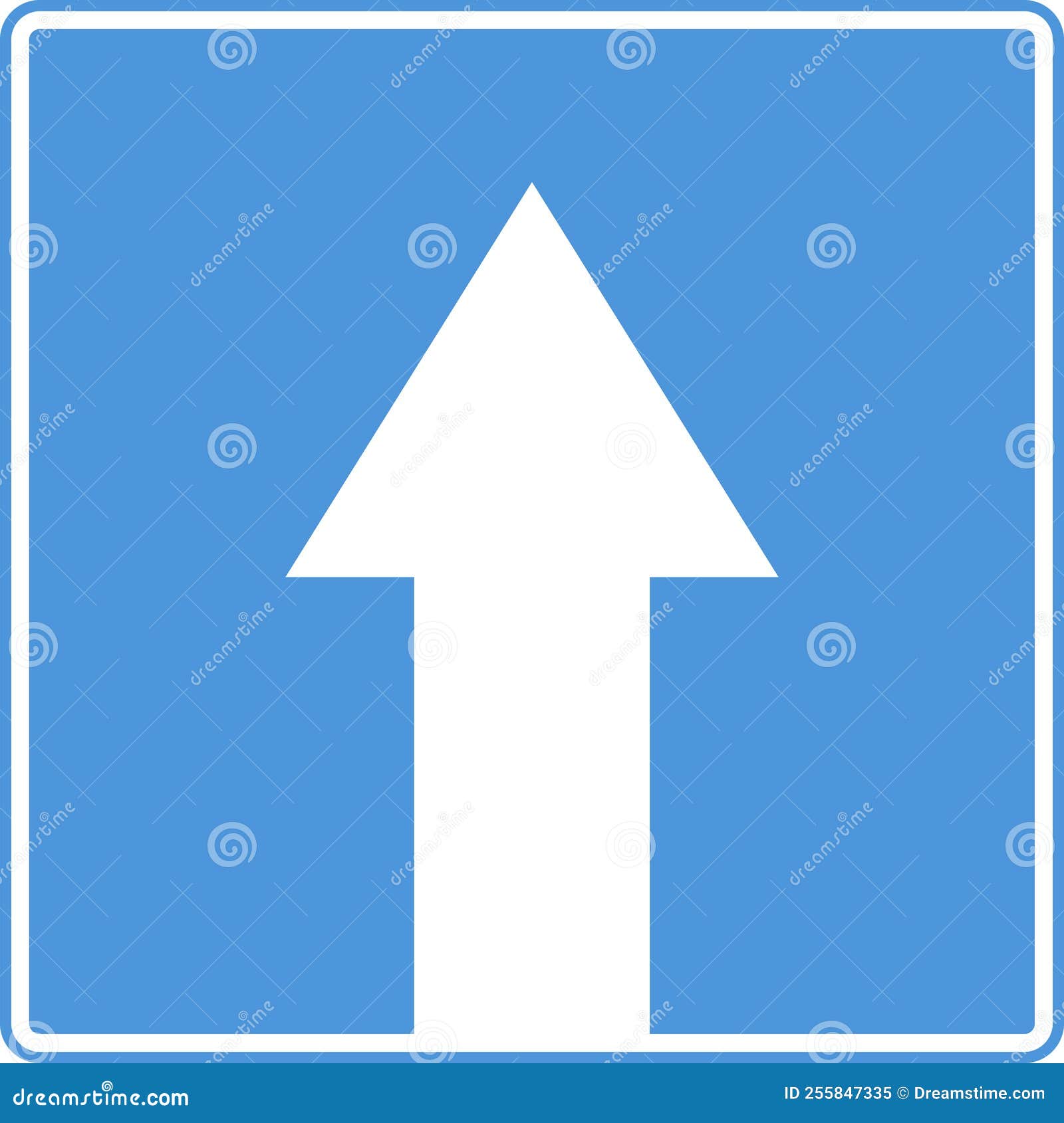 The Sign is a One Way Road. Vector Image Stock Vector - Illustration of ...