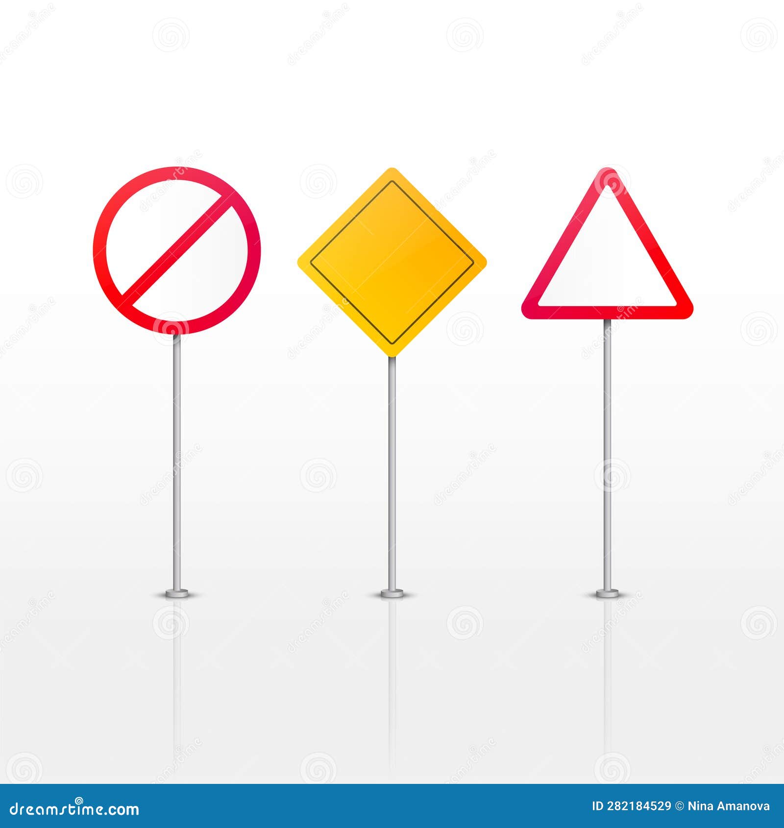 Road signs template stock vector. Illustration of symbol - 282184529