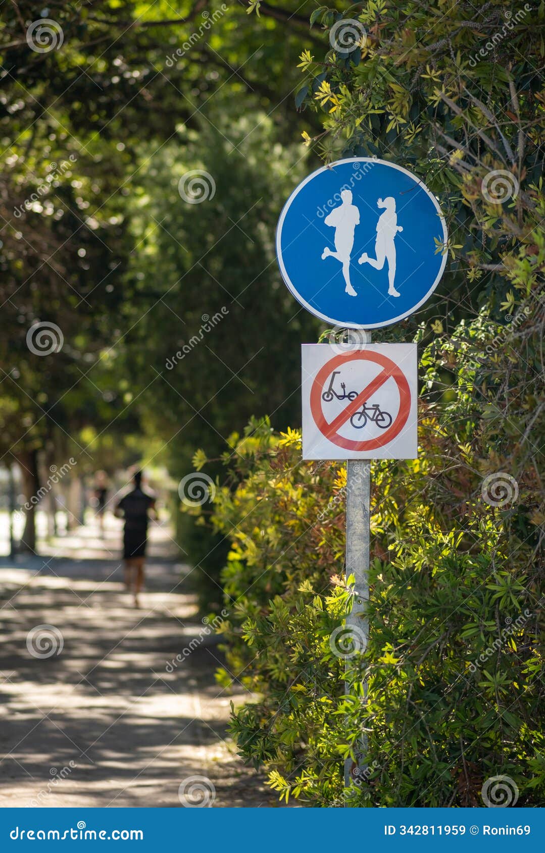 Road Signs Treadmill in the Park Stock Image - Image of road, safety ...