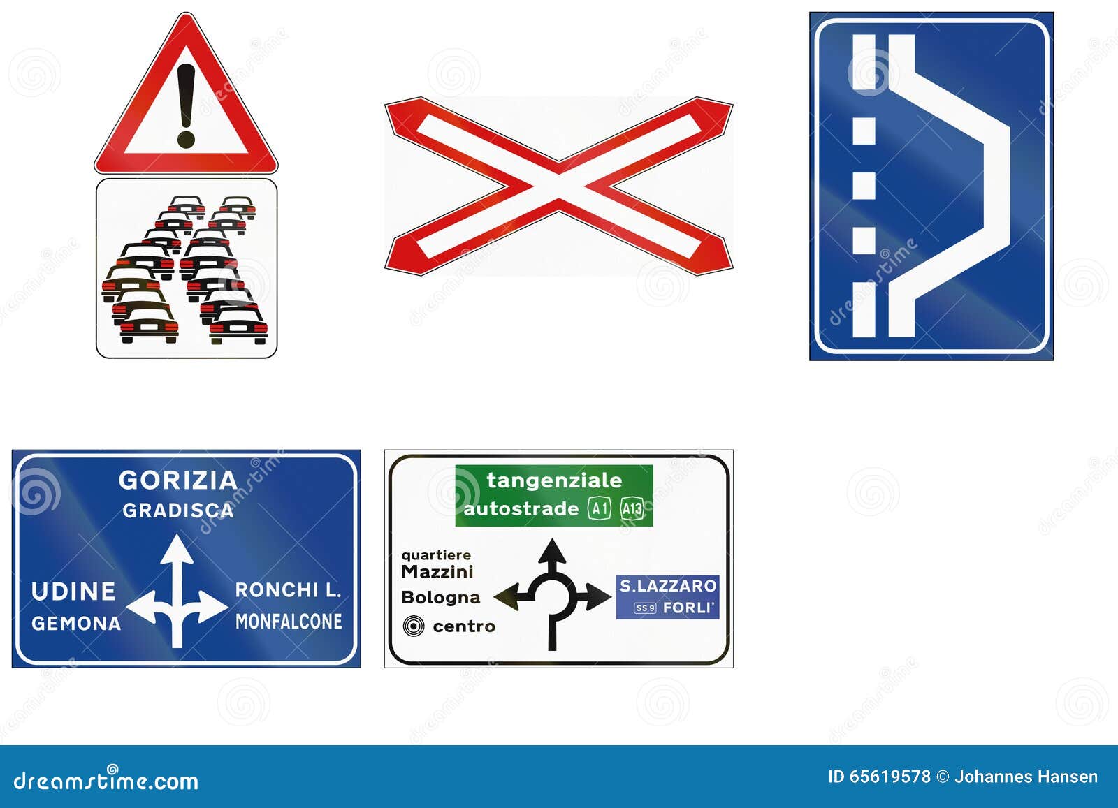 Road Signs Used In Italy Stock Photography | CartoonDealer.com #65619578