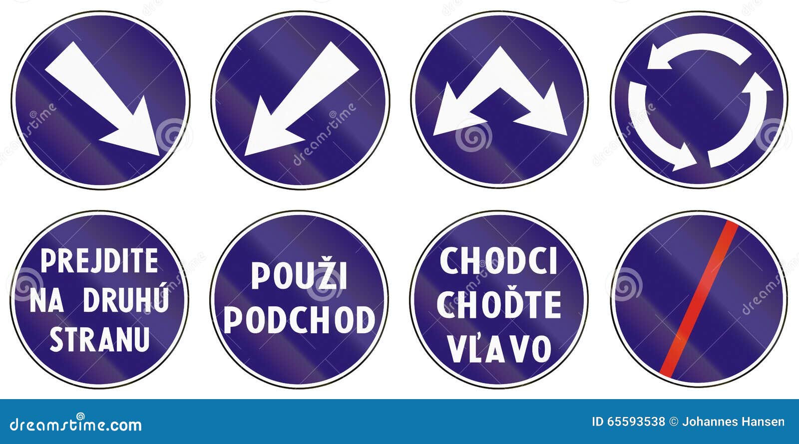 Road Signs Used in Slovakia Stock Illustration - Illustration of ...