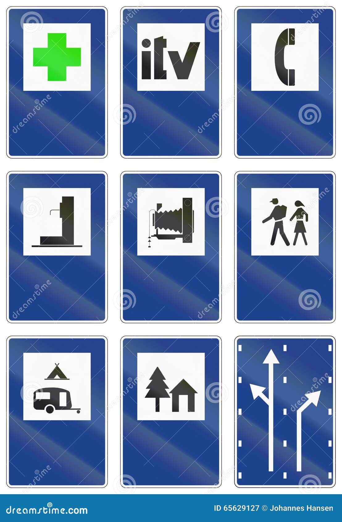 Road signs used in Spain stock illustration. Illustration of male ...