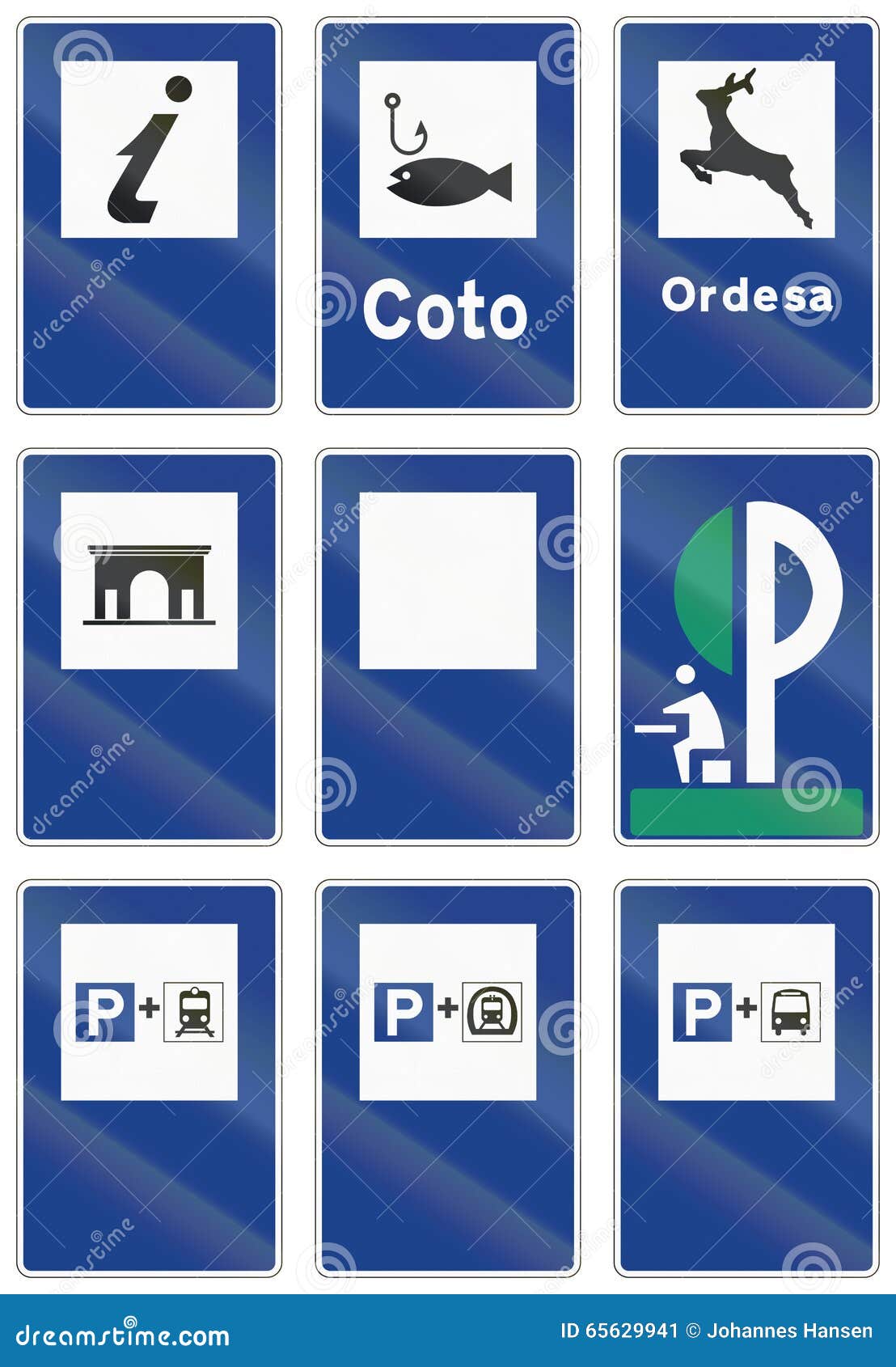Road signs used in Spain stock illustration. Illustration of history ...