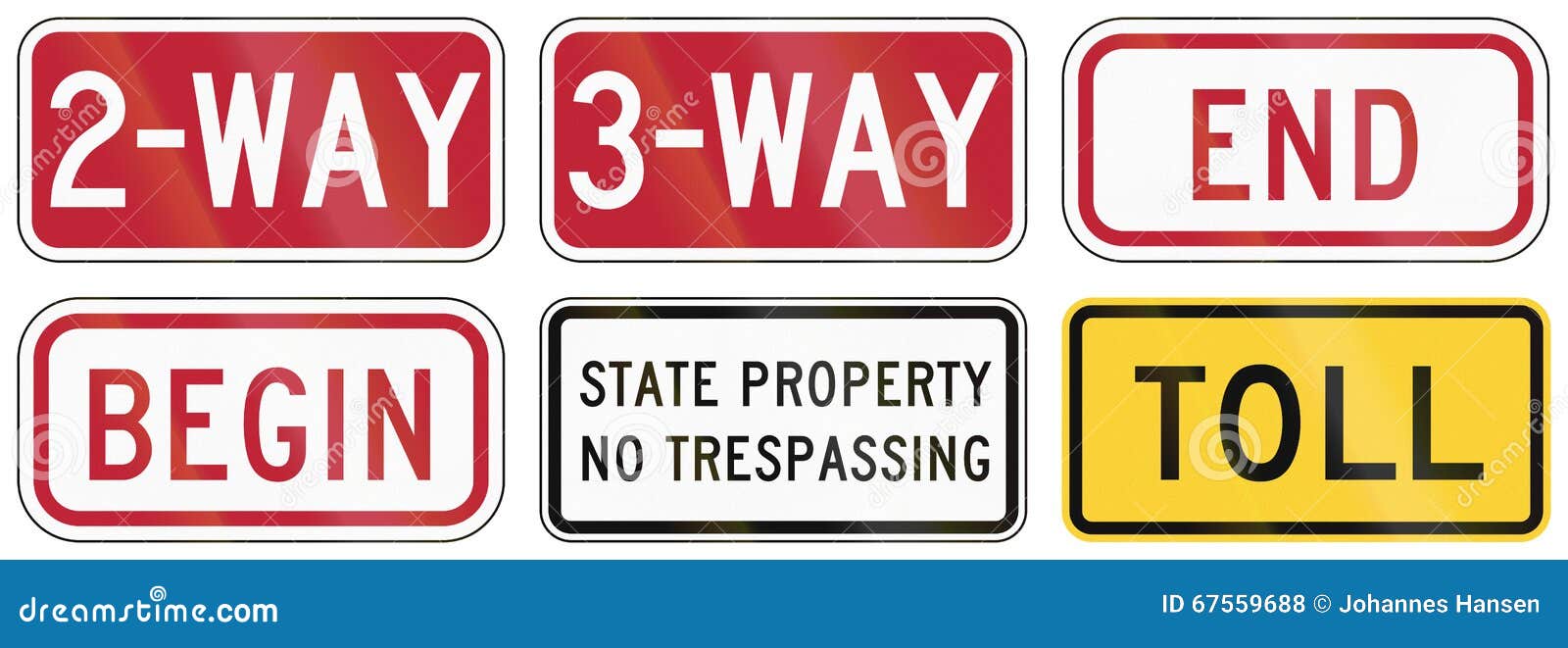 Road Signs Used in the US State of Delaware Stock Illustration ...