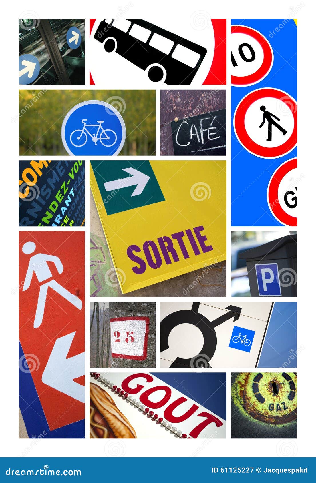 Road signs stock image. Image of signage, collage, panel - 61125227