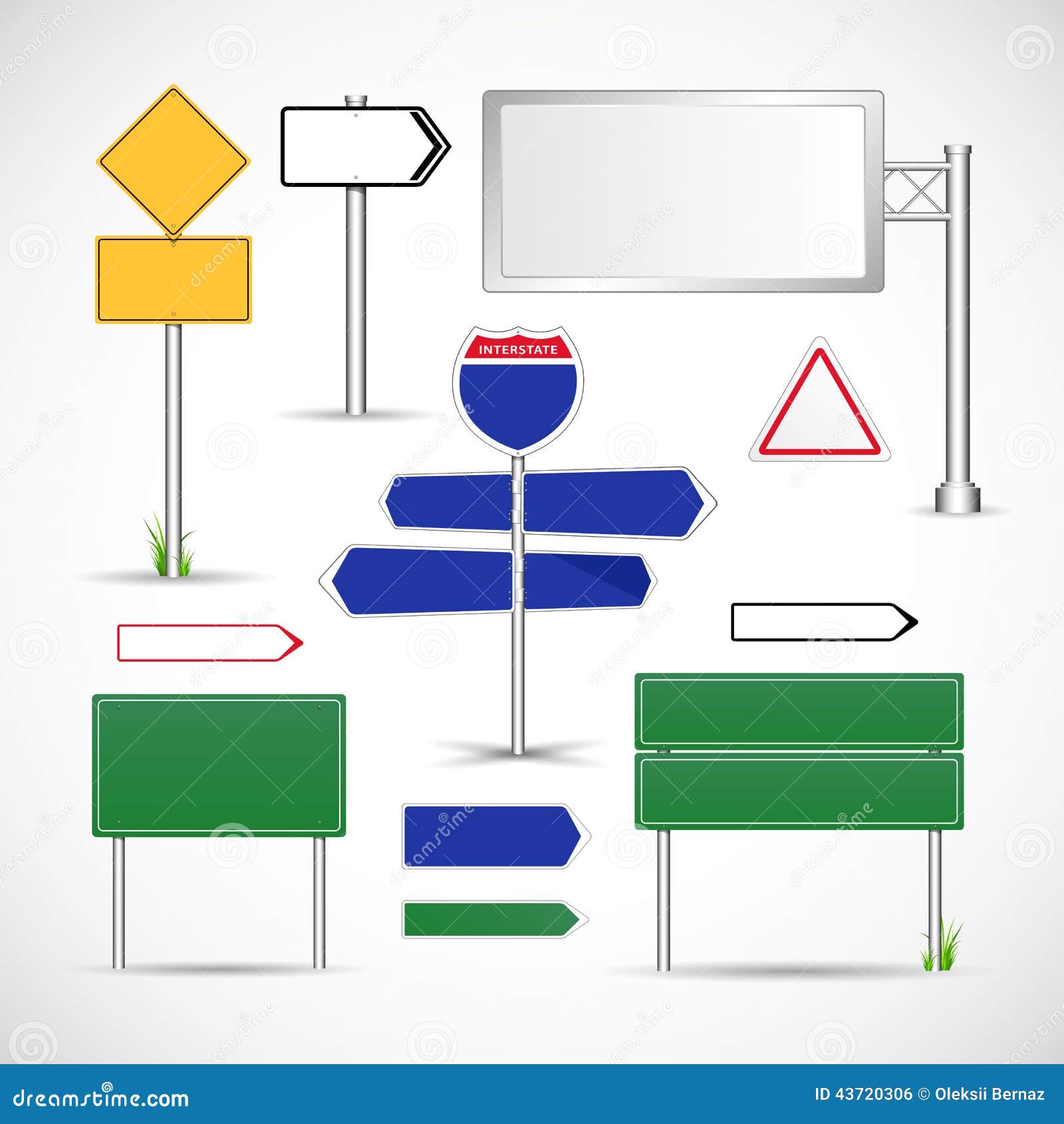 Road Signs Vector Template | CartoonDealer.com #43720306