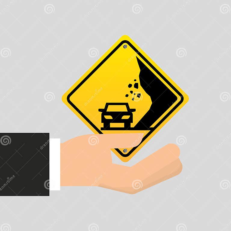 Road sing caution icon stock vector. Illustration of isolated - 80584364