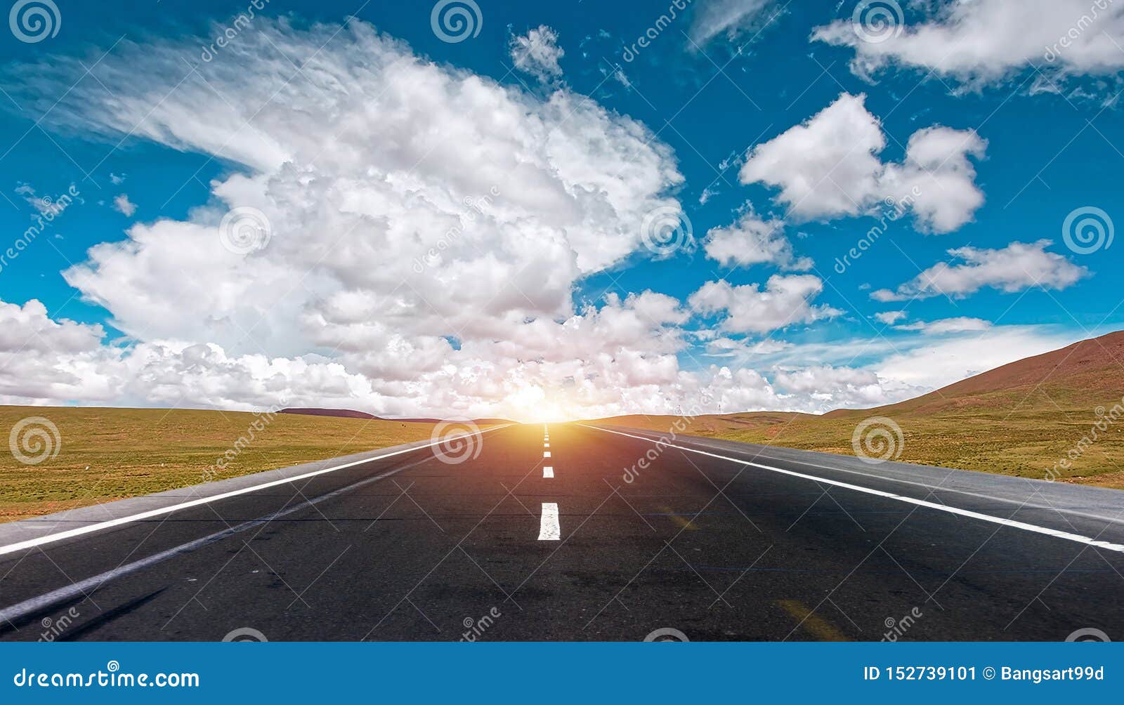 The Road and Sky Background Stock Image - Image of road, cloud: 152739101