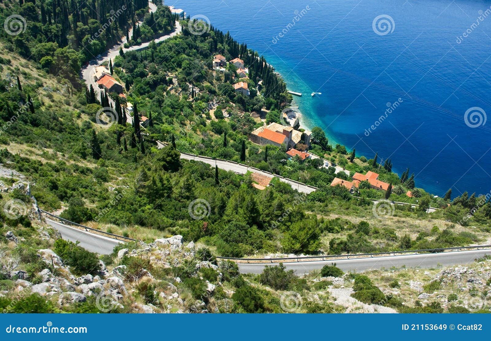 Road on the slope stock image. Image of settlement, outdoor - 21153649
