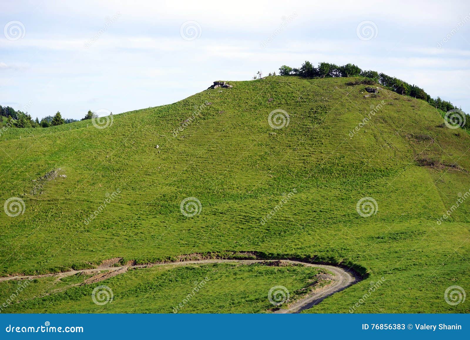 Road on the slope stock image. Image of slope, landscape - 76856383