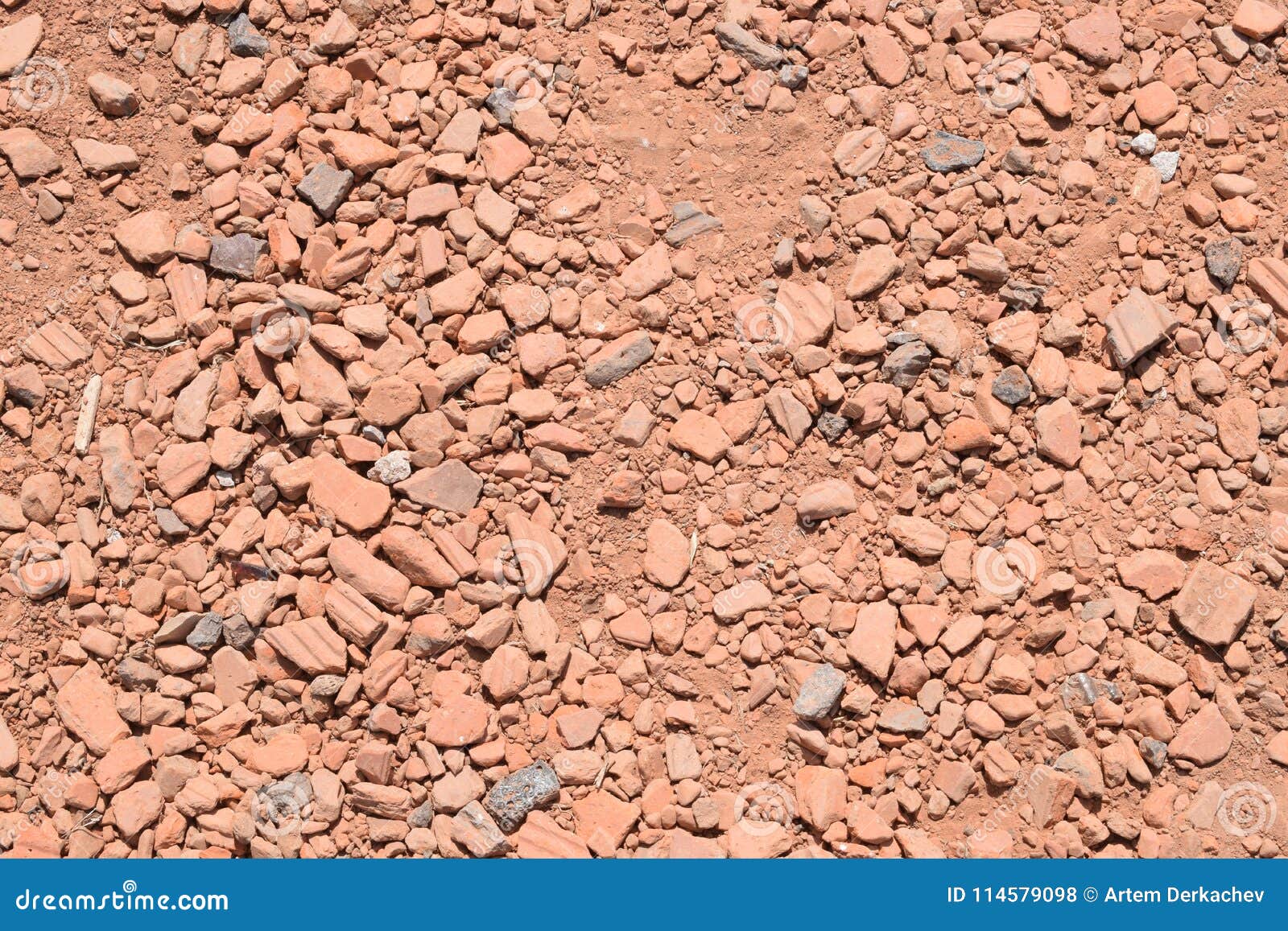 Road of small red stones stock photo. Image of rock - 114579098