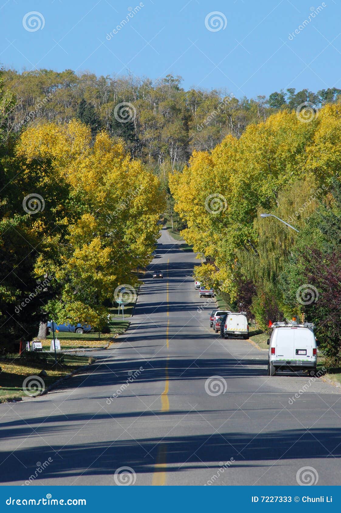 Road in a small town stock image. Image of scene, road - 7227333