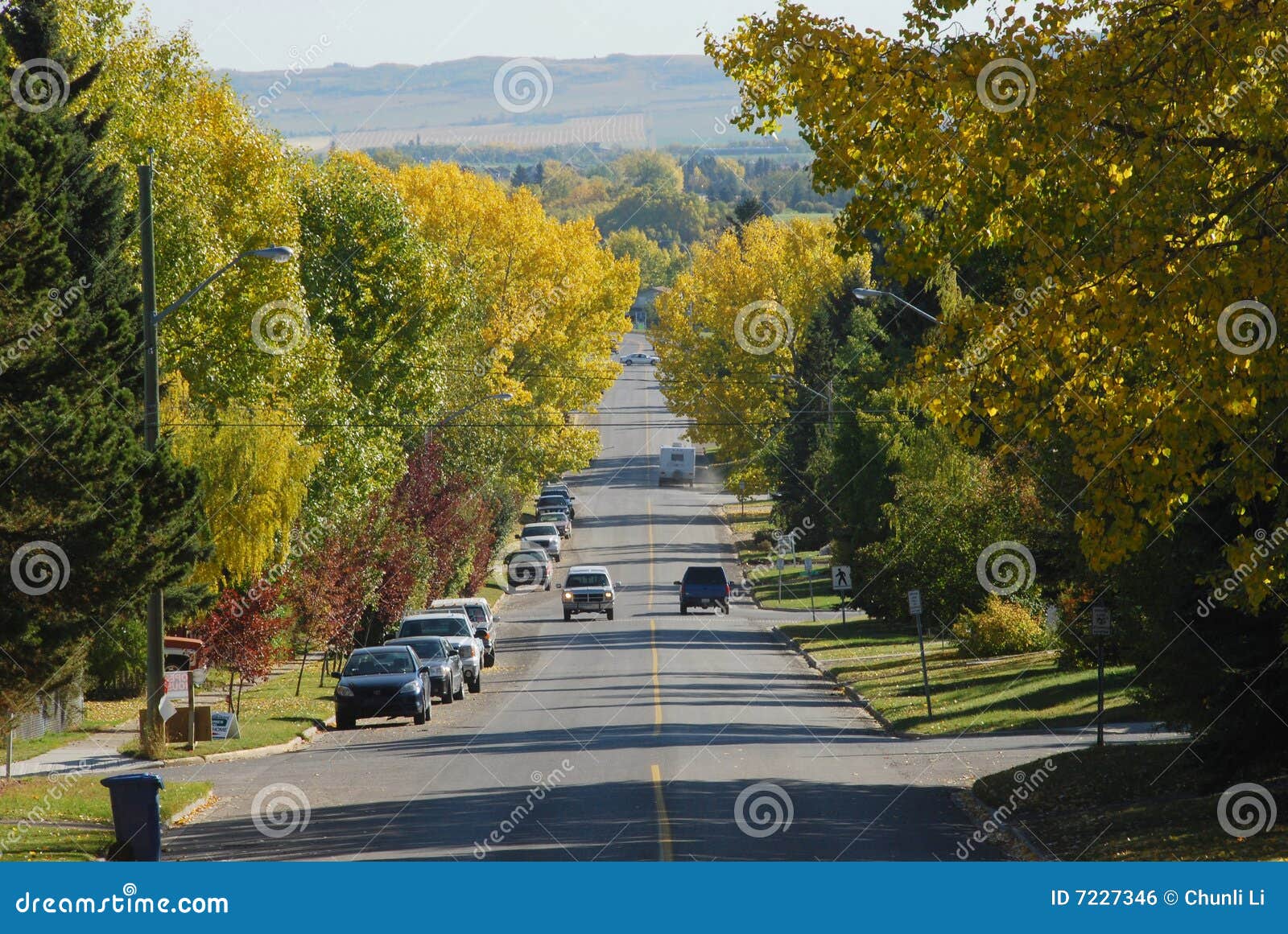 Road in a small town stock photo. Image of morning, calgary - 7227346