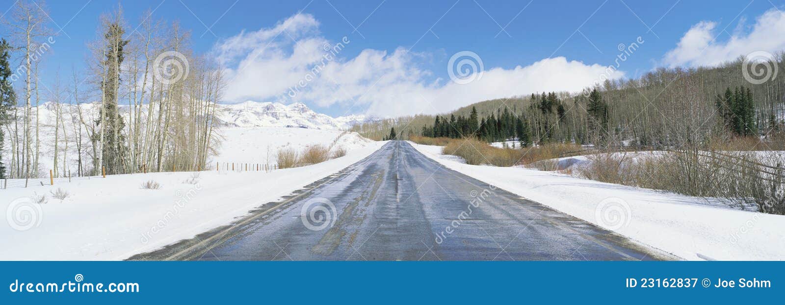 Road through snow stock image. Image of slick, road, countryside - 23162837