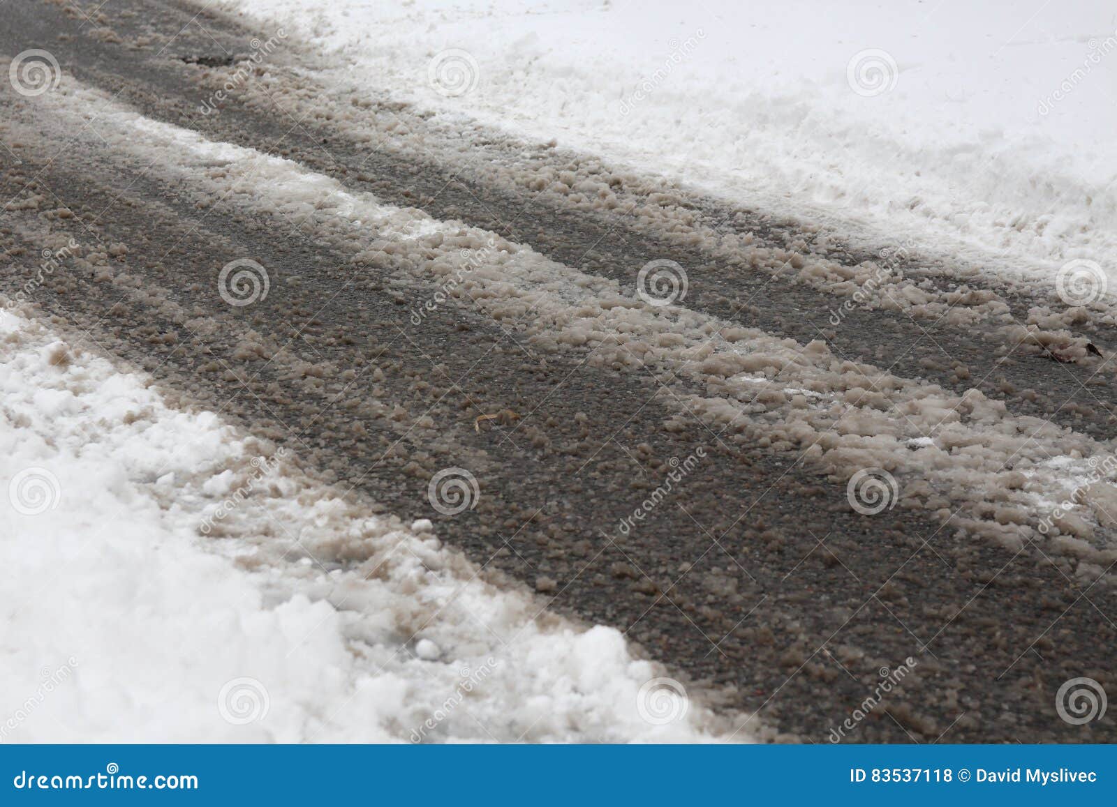 Road after snow storm. stock photo. Image of drive, countryside - 83537118