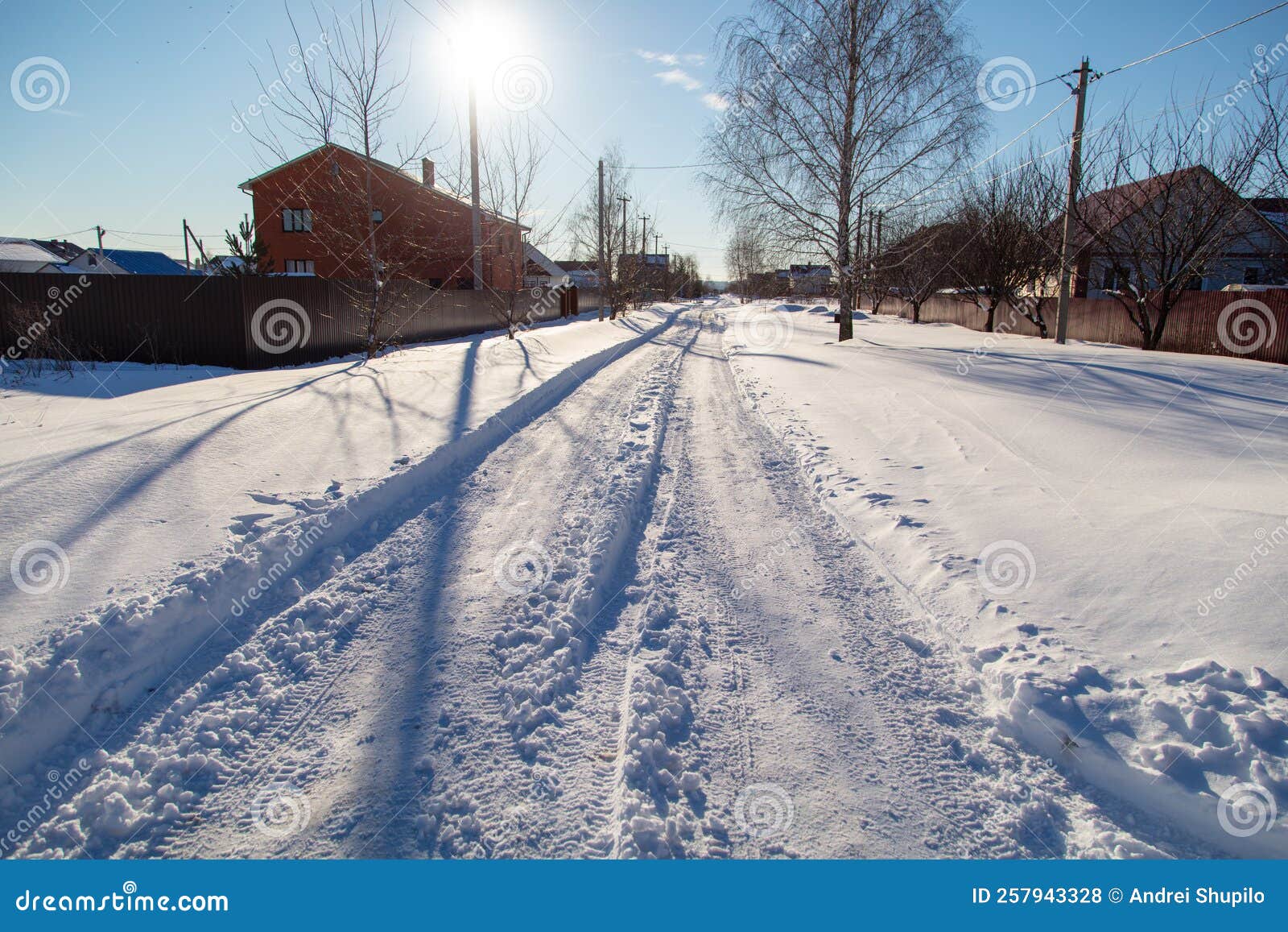 Road in the Snow in Winter As a Background. Stock Photo - Image of ...