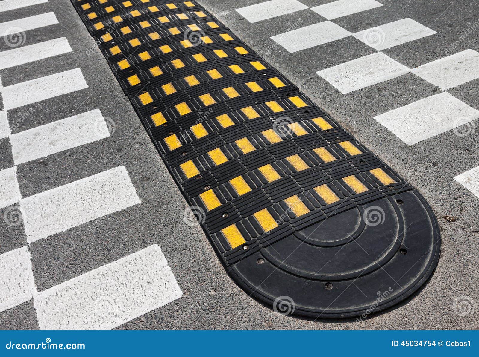Road speed bump stock photo. Image of surface, color - 45034754