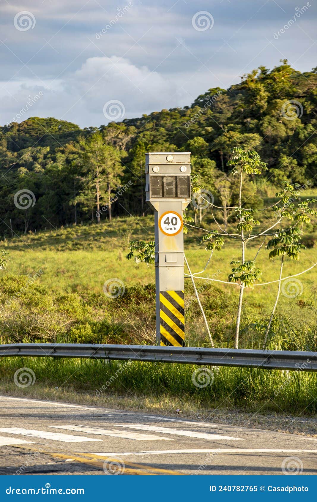Road speed radar stock image. Image of planning, highway - 240782765