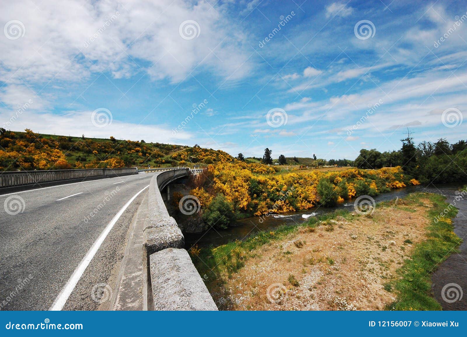 The road in spring stock image. Image of road, curve - 12156007