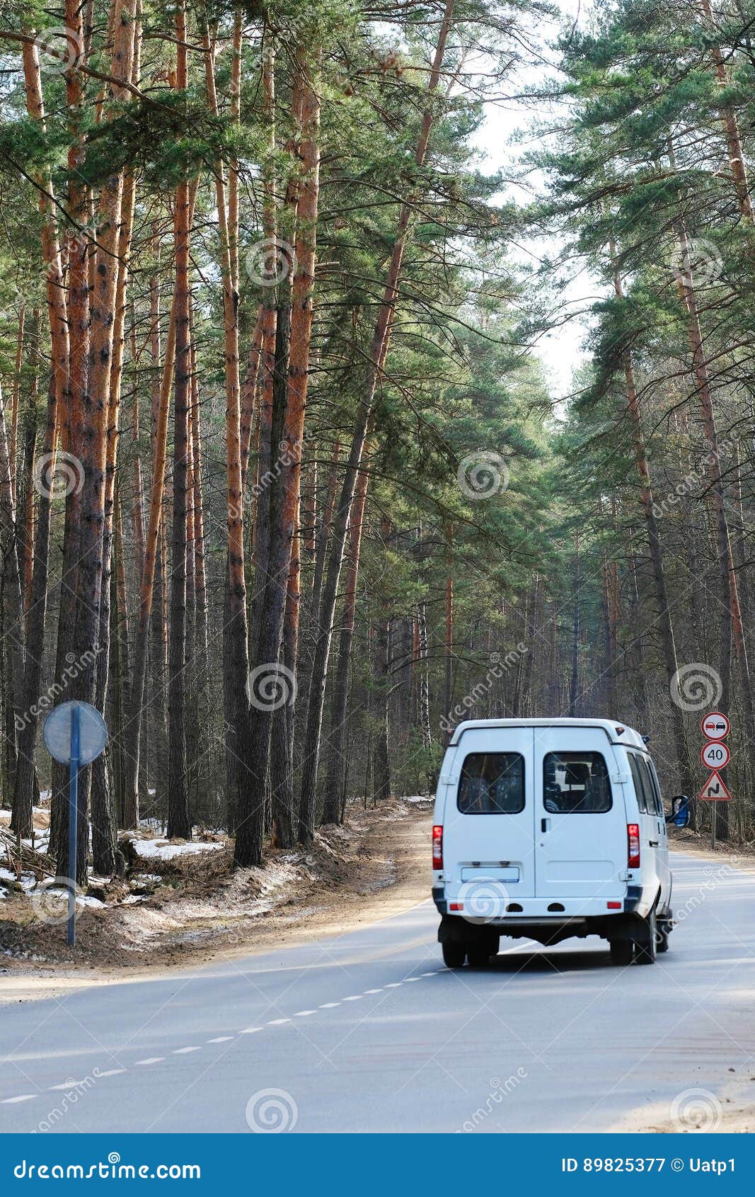 Road in spring forest stock image. Image of spring, scenic - 89825377
