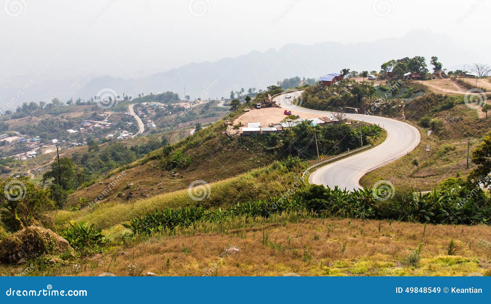 Road on a steep hill stock image. Image of living, landscape - 49848549
