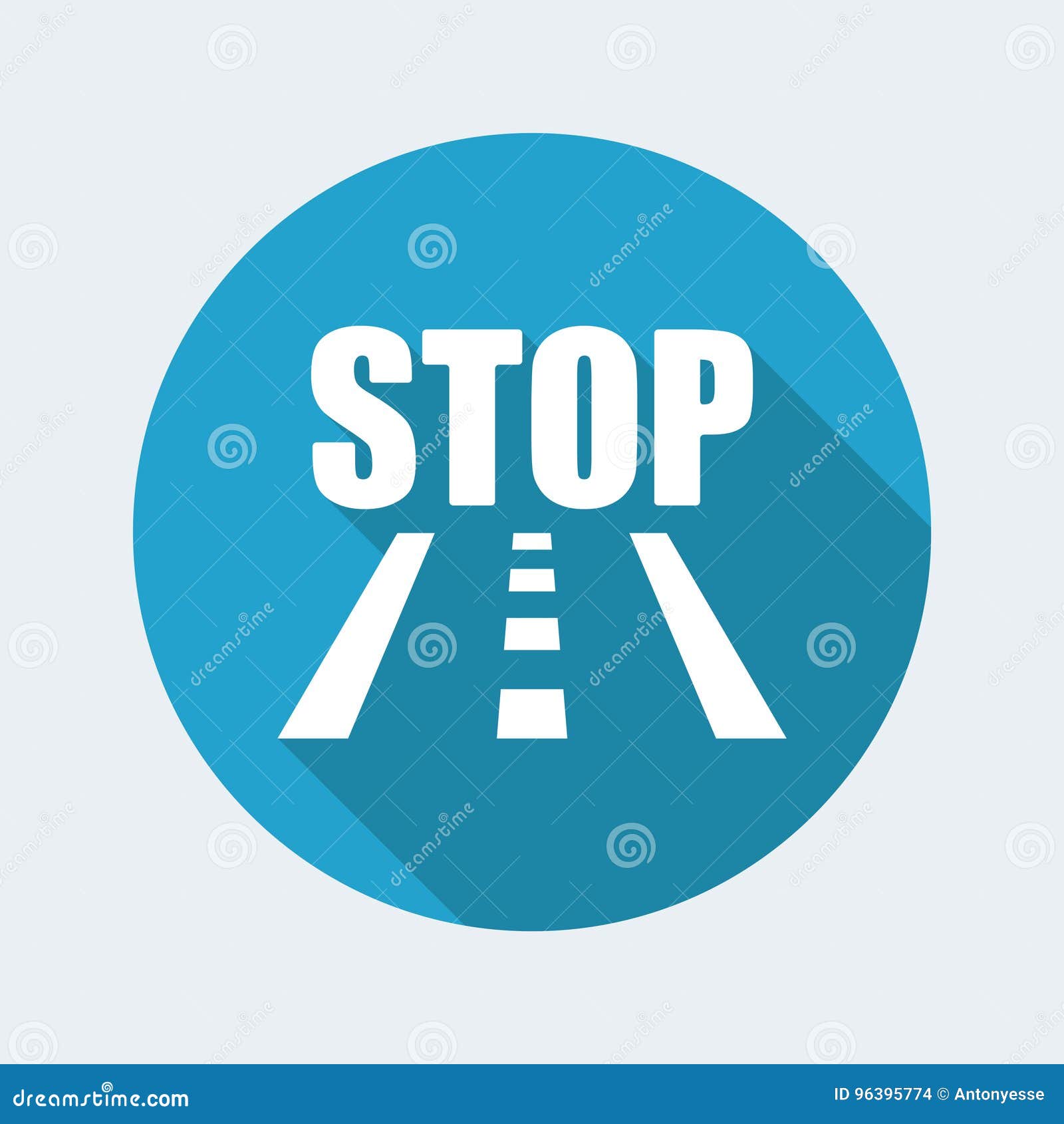 Road stop icon stock vector. Illustration of street, icon - 96395774