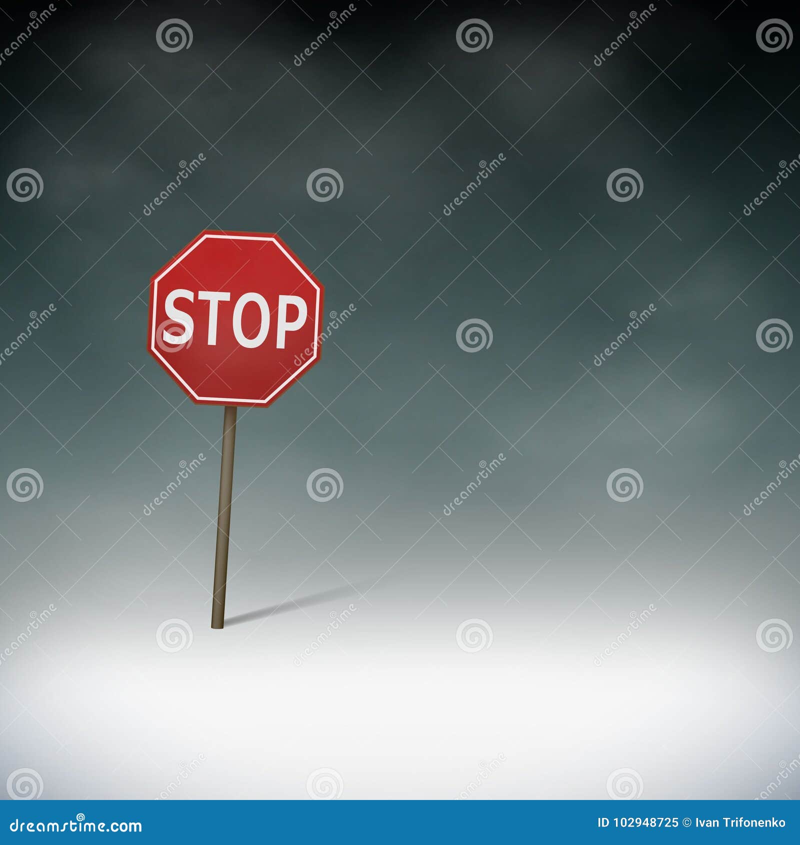Road stop sign stock vector. Illustration of permission - 102948725